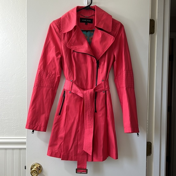 Black Rivet | Jackets & Coats | Black Rivet Salmon Pink Trench Coat ...